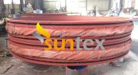 China Gray and red Color Silicone Coated Fiberglass Fabric For Fabric Expansion Joints for sale