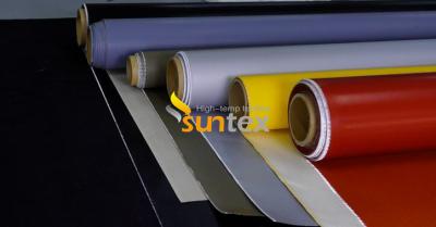 China Fireproof High Temperature Silicone Rubber Coated Fiberglass Cloth Fabric for Welding Blanket for sale