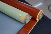 China Fiberglass Silicone Coated Flame Retardant Fabric For Curtain for sale