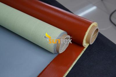 China Fiberglass Silicone Coated Flame Retardant Fabric For Curtain for sale