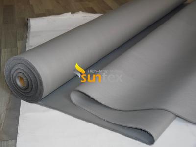 China Fireproof Satin Weave Silicone Rubber Coated Fiberglass Fabric/cloth Roll For Fire Curtain for sale