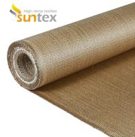 China High Temperature Resistant Fabrics Vermiculite Coated Fiberglass Fabric For Expansion Joints for sale
