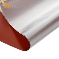 China Heat Resistance 550C Silicone Coated Fiberglass Fabric high temperature fiberglass cloth for sale