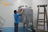 China Silicone fiberglass fabric for thermal Insulated jackets thermal insulation covers for sale