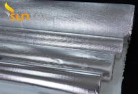 China 550C Thermal Resistant 0.4mm Aluminum Foil Wrapped Fiberglass Cloth For Oil & Steam Pipelines Fireproof for sale