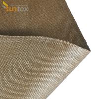 China Vermiculite Coated Fiberglass Cloth High Temperature Resistance Thermal Insulation Fabric for sale
