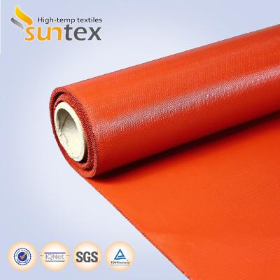 China Silicone Coated Fiberglass Fabric 0.3mm Thick 400 g/sqm for sale