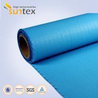 China Blue Silicone Coated Fiberglass Fabric for Welding protection, thermal insulation, expansion joint, etc for sale