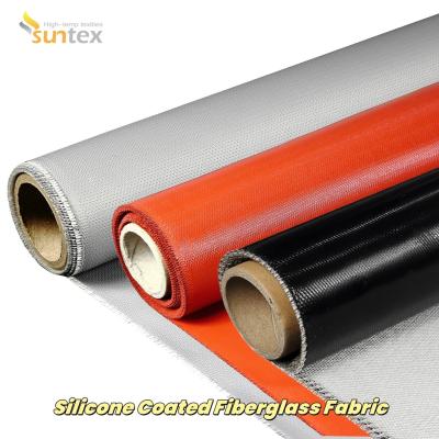 China Thermal Insulation Silicone Coated Fiber Glass Fabrics Cloth for sale