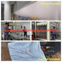 China Fireproof Silicone Coated Fiberglass Cloth For Smoke Curtain And Car Fire Blanket for sale