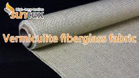 China SUNTEX Vermiculite Coated Fiberglass Fabric for sale
