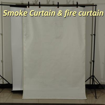China Multiple Colors Customized Smoke Blocking Curtains Fireproof Silicone Coated Fiberglass Fabric for sale