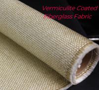 China High Temperature Resistant Fabrics Vermiculite Coated Fiberglass Fabric For Expansion Joints for sale