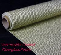 China Vermiculite Coated Fiberglass Fabric High Strength High-temperature Resistance Corrosion Resistance Flame Retardant for sale