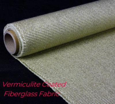 China Vermiculite Coated Fiberglass Fabric High Strength High-temperature Resistance Corrosion Resistance Flame Retardant for sale