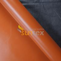 China 0.4mm E-Glass High Temperature Resistance Thermal Insulation Rubber Silicone Coated Fiberglass Fabric Waterproof for sale