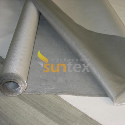 China E Glass Woven Silicone Coating  Fabric Cloth Two Side Fireproof Silicone Rubber Coated Heat Resistant Fiberglass Fabric for sale