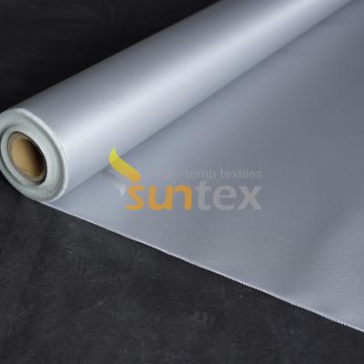 China Double Sides Fiberglass Fabric Fireproof High Temperature Thermal Insulation Silicone Rubber Coated Fabric Cloth for sale