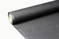 China Fire Barrier Material High Temperature Fiberglass Fabric 980g Graphite Coated Cloth Smoke Door Flexible Compensators for sale