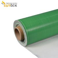 China Excellent Weathering Resistant Silicone Rubber Coated Glass Fiber Fabric Fireproof Cloth Blanket Roll for sale