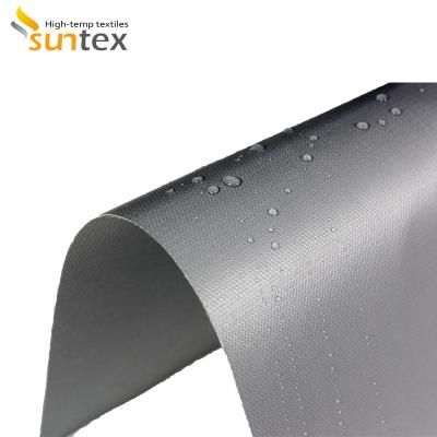 China Excellent Weathering Resistant Silicone Rubber Coated Glass Fiber Fabric Fireproof Cloth Blanket Roll for sale