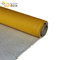 China Excellent Weathering Resistant Silicone Rubber Coated Glass Fiber Fabric Fireproof Cloth Blanket Roll for sale
