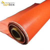 China Expansion Joints 0.4mm Silicone Coated Glass Fiber Fabric for sale