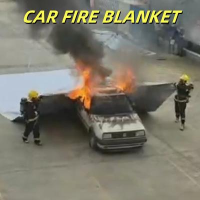 China EV Car Fire Blanket Gray 550℃ Heat Resistant for Lithium Battery Fires for sale