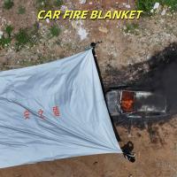 China EV Car Fire Blanket Flame Retardant 550℃/1000℃ Resistant Gray for sale