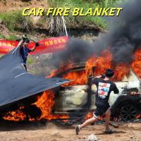 China Gray EV Car Fire Blanket 550℃-1000℃ Thermal Resistant for sale