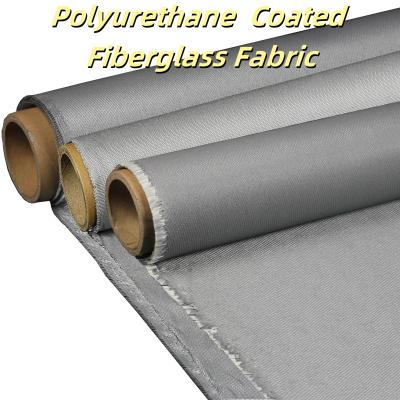 China Fire Resistant PU Coated Fiberglass Fabric 460gsqm Thermal Insulation for sale