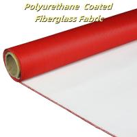 China Fireproof PU Coated Fiberglass Fabric 460gsm Heat Resistant Cloth for sale