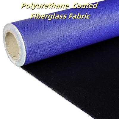 China Fireproof PU Coated Fiberglass Fabric 460gsm for Fire Blankets for sale