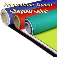 China Fire Retardant PU Coated Fiberglass Fabric 460gsm Heat Resistant for sale