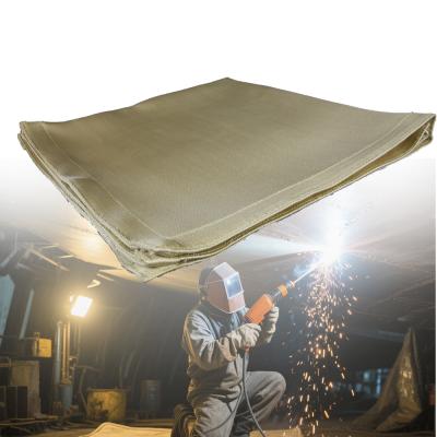 China 1m x 1m Fiberglass Welding Blanket Fireproof 550C Heat Resistant for sale