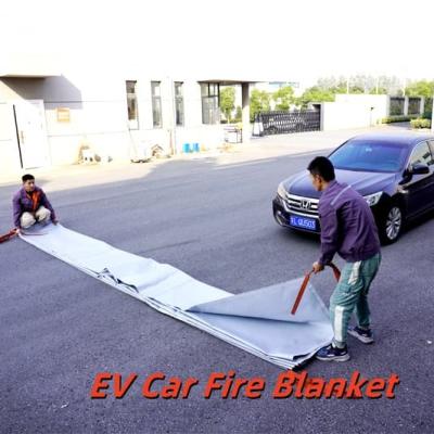 China EV Fire Blanket Gray 550℃ Thermal Resistance for Lithium Battery Fires for sale