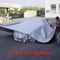 China Gray EV Fire Blanket 550℃ Thermal Resistance for Lithium Battery Fires for sale