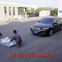 China Gray EV Fire Blanket 550℃ Thermal Resistance for Lithium Battery Fires for sale