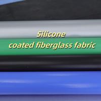 China Grey Silicone Coated Fiberglass Fabric 0.3mm Thick 400 g/sqm for sale