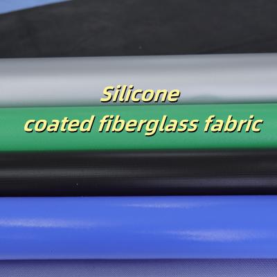 China Grey Silicone Coated Fiberglass Fabric 0.3mm Thick 400 g/sqm for sale