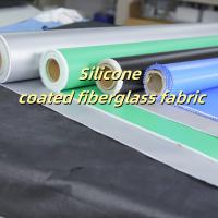 China Silicone Coated Fiberglass Fabric 400 g/sqm -50C to 500C Fireproof for sale