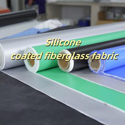 China Silicone Coated Fiberglass Fabric 400 g/sqm -50C to 500C for sale