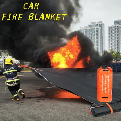 China Heavy-Duty EV Fire Blanket 550℃ Thermal Resistance Gray for sale