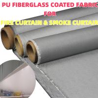 China PU FIBERGLASS COATED FABRIC FOR FIRECURTAIN & SMOKE CURTAIN for sale