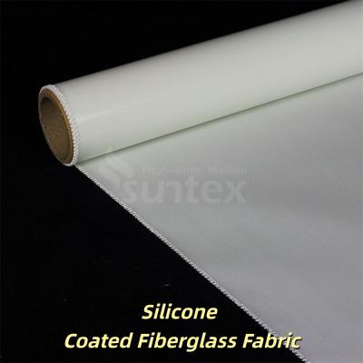China Grey Color Silicone Coated Fiberglass Fabric with Chemical Resistance and Roll Length Options for High Temp Protection for sale