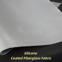China Heat Resistant Silicone Coated Fiberglass Fabric with 0.3mm Thickness 400 g/sqm Weight and 1.5m Width for Industrial Applications for sale