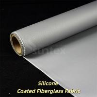 China 0.3 mm Thickness 400 g/sqm Weight Silicone Coated Fiberglass Fabric for Thermal Insulation and Fire Retardant Applications for sale