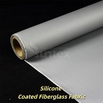 China 0.3 mm Thickness 400 g/sqm Weight Silicone Coated Fiberglass Fabric for Thermal Insulation and Fire Retardant Applications for sale