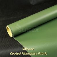 China Double Sided Silicone Coated Fiberglass Fabric with 0.3 mm Thickness and 400 g/sqm Weight for High Temperature Insulation for sale