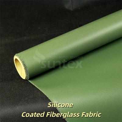 China Double Sided Silicone Coated Fiberglass Fabric with 0.3 mm Thickness and 400 g/sqm Weight for High Temperature Insulation for sale